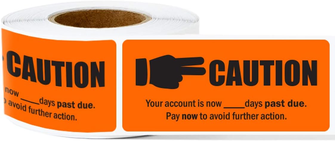 Amazon.com: 300 Past Due Stickers, 1 x 1.25 Inch Over Due Stickers ...