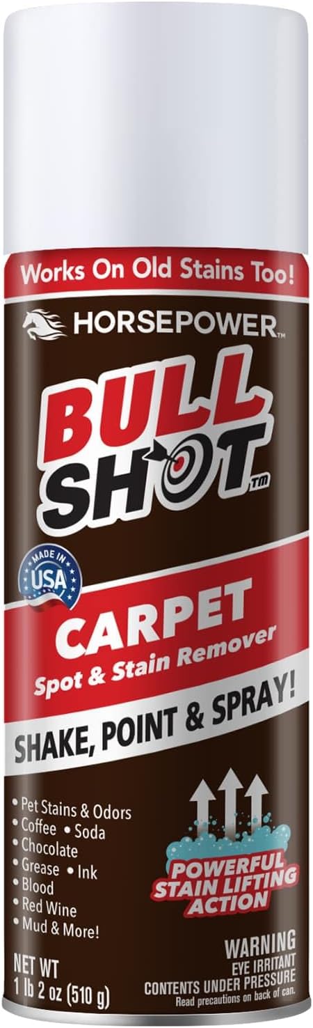 Amazon.com: Bull Shot Carpet Spot & Stain Remover by Horsepower, AS-SEEN-ON-TV, Made In USA ...