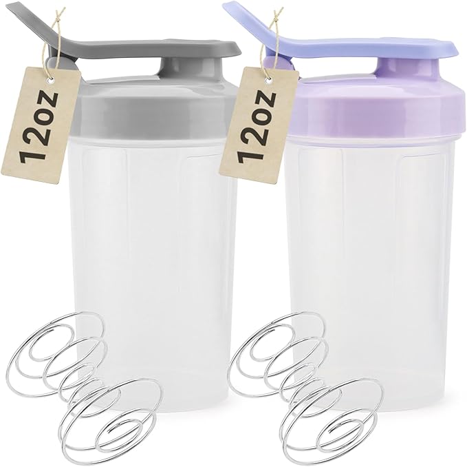 Amazon.com: Tilcore Protein Shaker Cup 12 oz - Food-Grade Shaker Cups ...