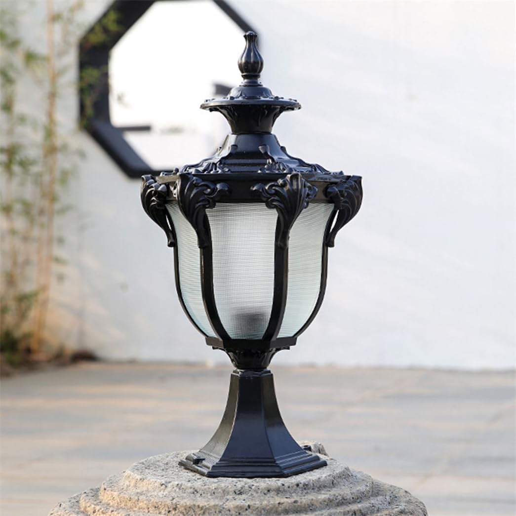 YGZPALH. Victorian Glass Post Light Fixture with Pier Mount Garden ...
