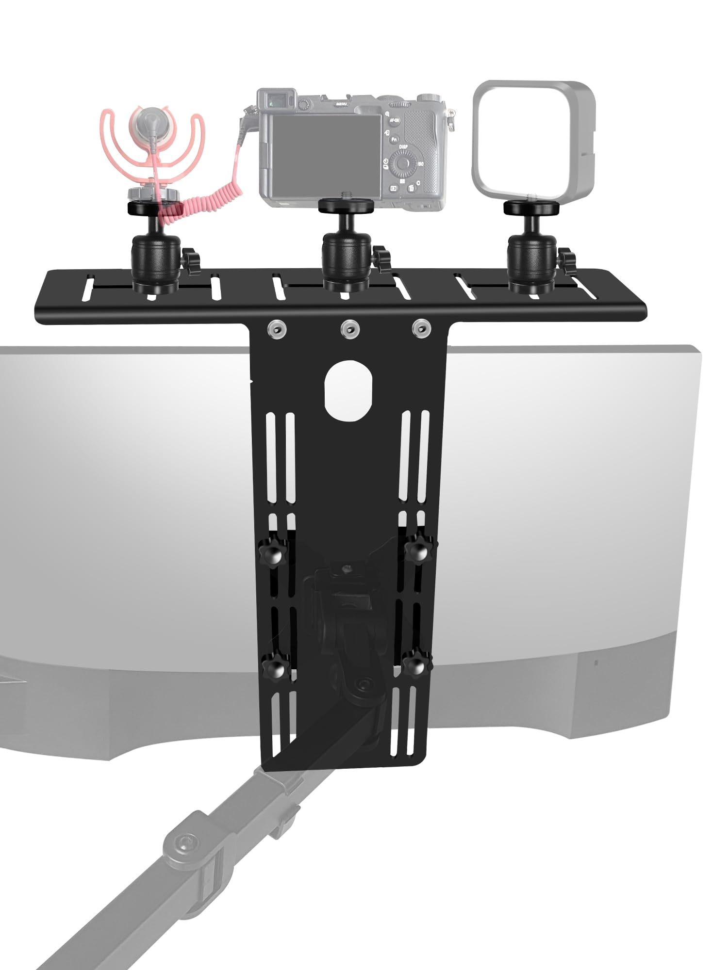 Amazon.com : Borenbuir DSLR Monitor Top Shelf with 3 Ballhead for VESA ...