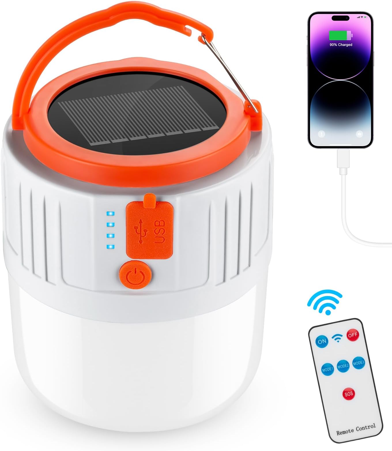 Linterna de Camping, LED Linterna de Emergencia Recargable Ultra ...