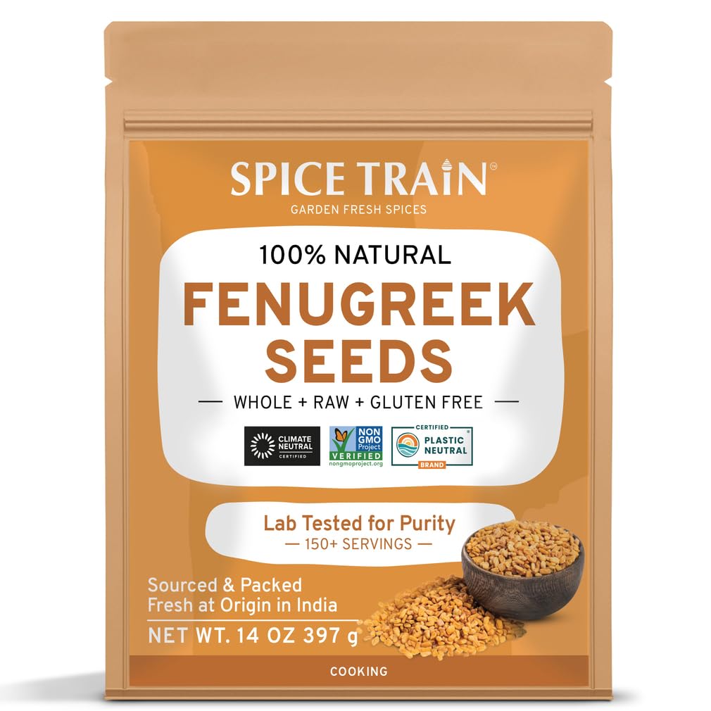 SPICE TRAIN Semillas de fenogreco orgánicas 1601oz15 onzas Semillas de fenogreco enteras ...