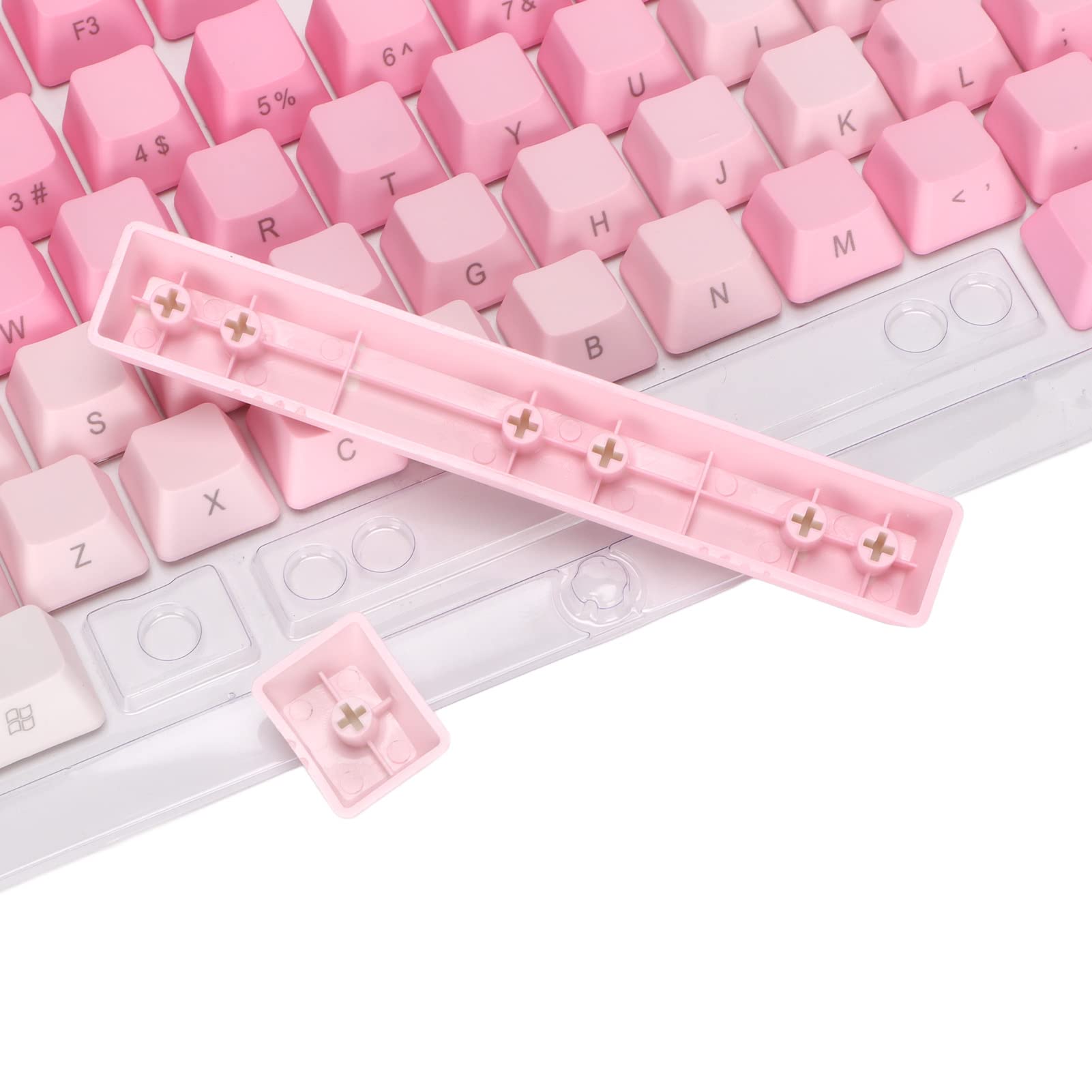 Buy 104pcs Custom Keycaps,Pink White PBT Opaque Side Engraving Oil ...