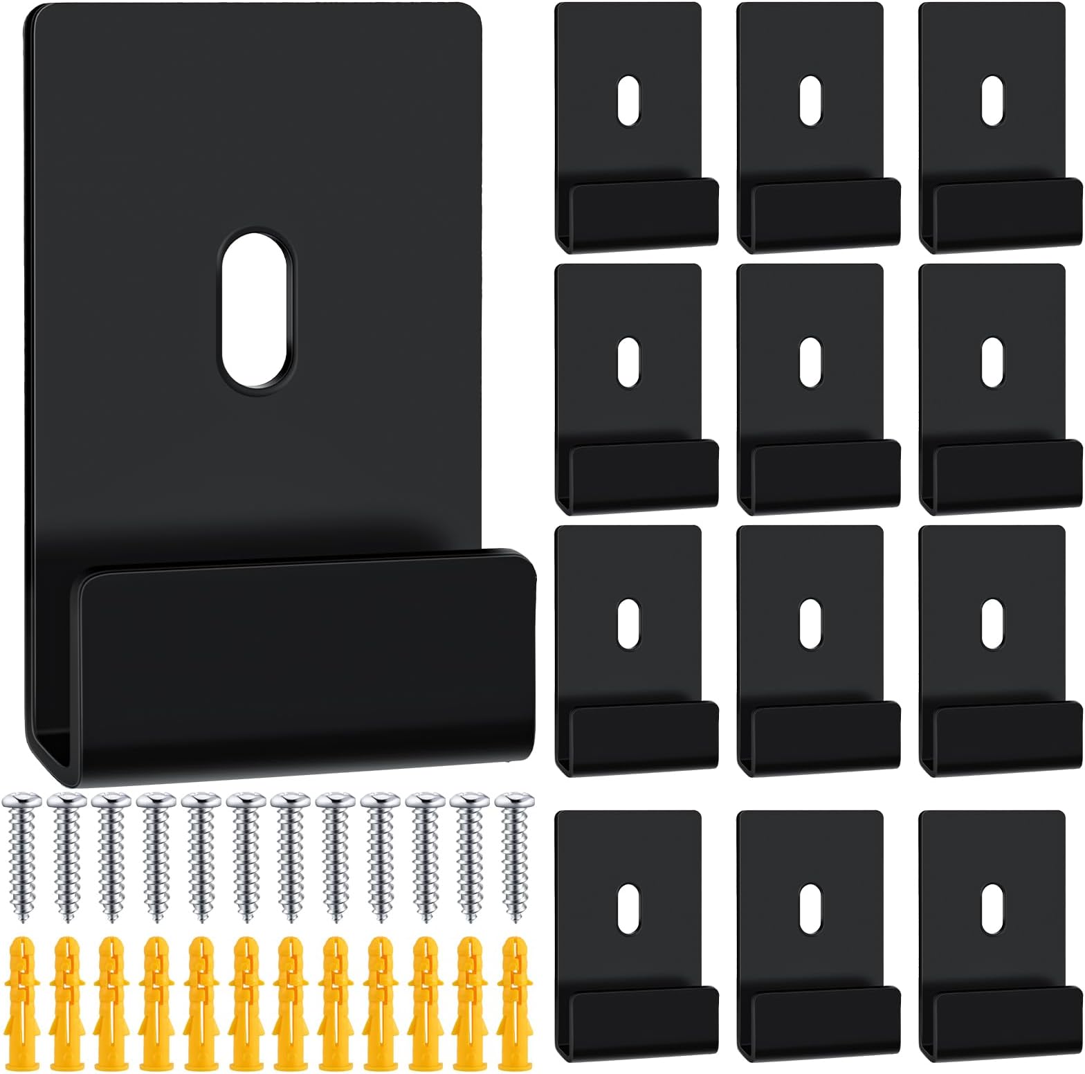 Tandefio 12 Pcs Mirror Clips Acrylic Wide Channel Mirror Hanger for ...