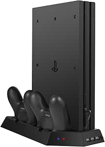 PS4 Pro Vertical Stand, Keten PS4 Pro Stand with Cooling Fan Controller ...