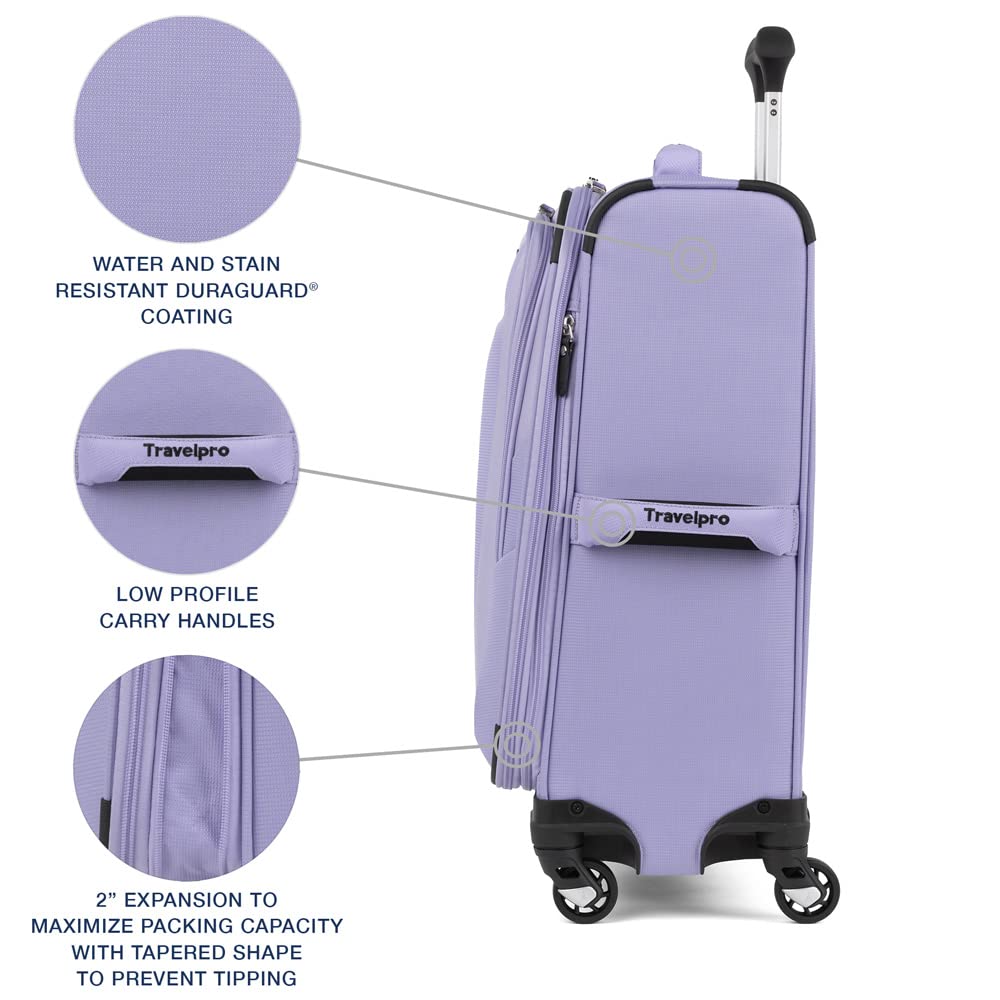 Travelpro Maxlite 5 Softside Expandable Carry on Luggage with 4 Spinner ...