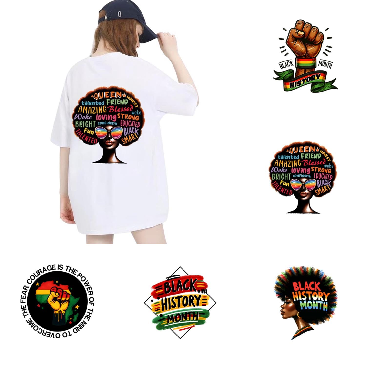 Amazon.com: LOONELO Black History Month Iron on Transfers Stickers ...