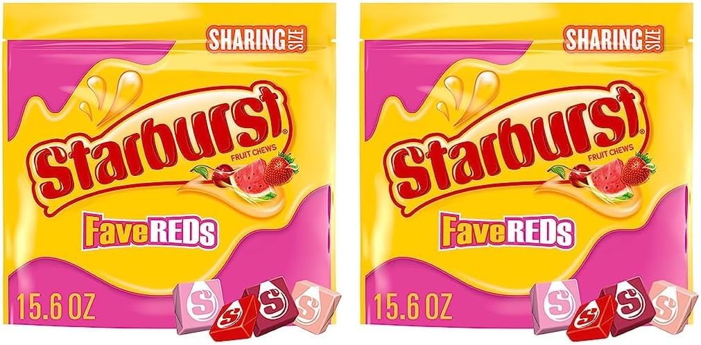 Amazon.com : STARBURST FaveReds Fruit Chews Summer Candy, Sharing Size ...