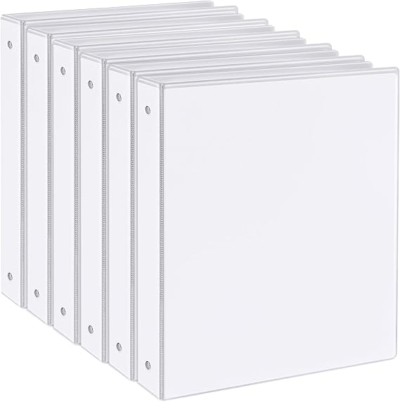 Amazon.com : 1 Inch Binders 3 Ring - Basic Binder with 2 Interior ...