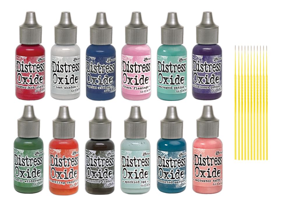 Amazon.com: Ranger Distress Oxide Bundles - 12 Water-Reactive Distress ...