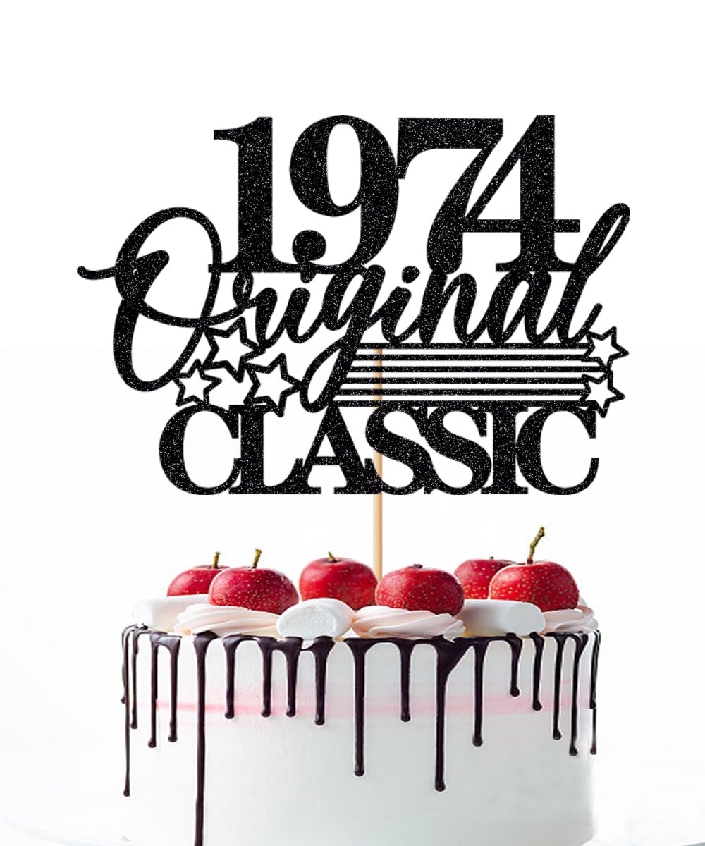 Snapklik.com : Classic 1974 Original Cake Topper, Happy 51st Birthday ...