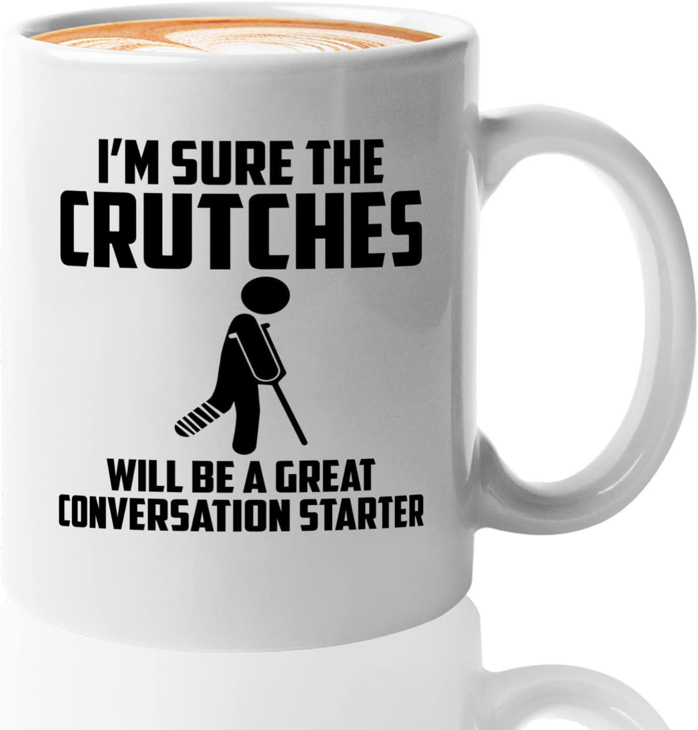 Amazon.com: Get Well Soon Coffee Mug 11oz White -The Crutches - Broken ...