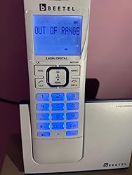 Beetel X75 2.4Ghz Cordless Landline,Dual Mode DTMF/FSK,1 Line 7 Segment ...
