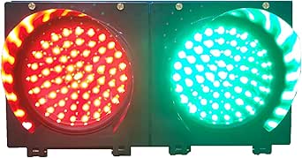 Ø200mm/8in Industrial Traffic Light LED 2 Light Red/Green, Loading Dock Bay Light, Outdoor, Car ...