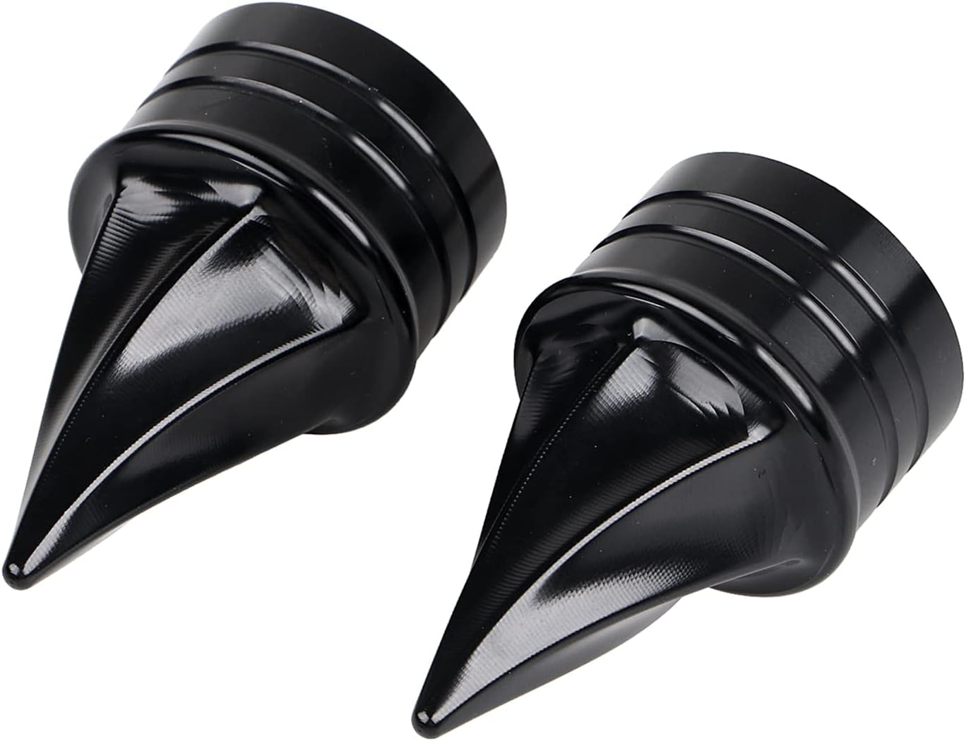 Amazon.com: SHMTOOL Black Front Twisted Axle Caps Spike Axle Nut Covers ...