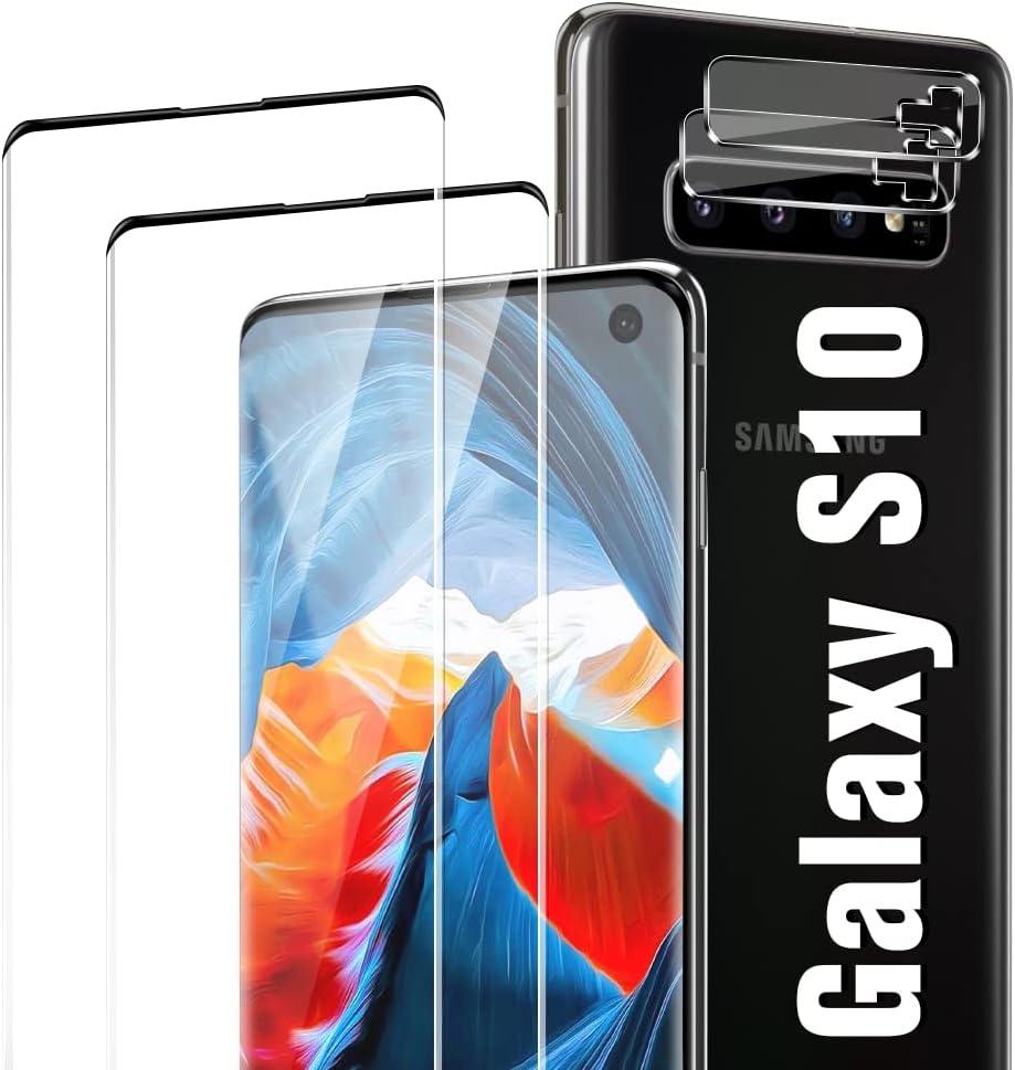 Amazon.com: [2+2 Pack] Galaxy S10 Screen Protector with Camera Lens ...