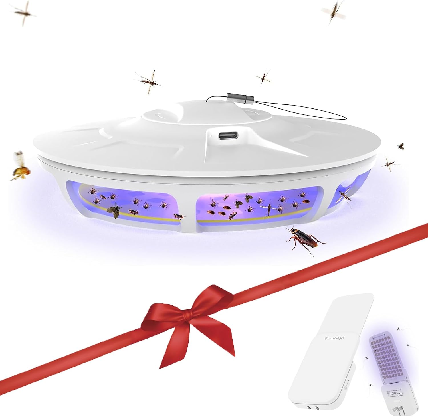 Amazon.com : Mosalogic Fly Trap with Flea Trap for Inside Your Home Fly ...