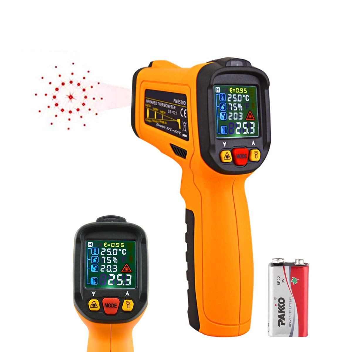 Laser Infrared Thermometer,HANMATEK Non Contact Temperature Gun Instant ...