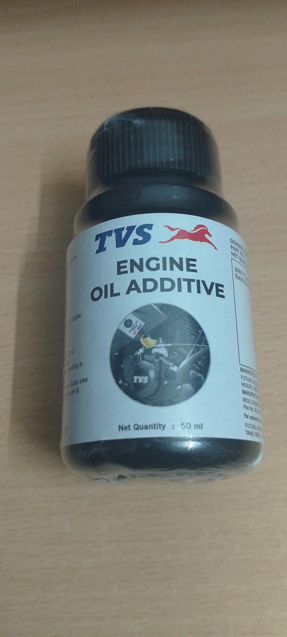 TVS Engine Oil Additive 50ml for Bikes, Effective Engine Lubrication, Anti Friction Additive ...