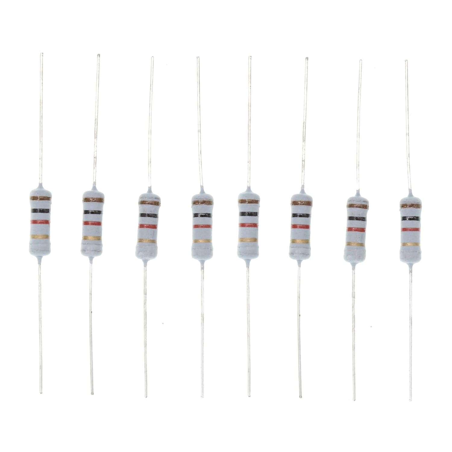 HUABAN 20PCS 1W 1 Watts 1K 1000 Ohm 5% Carbon Film Fixed Resistor ...