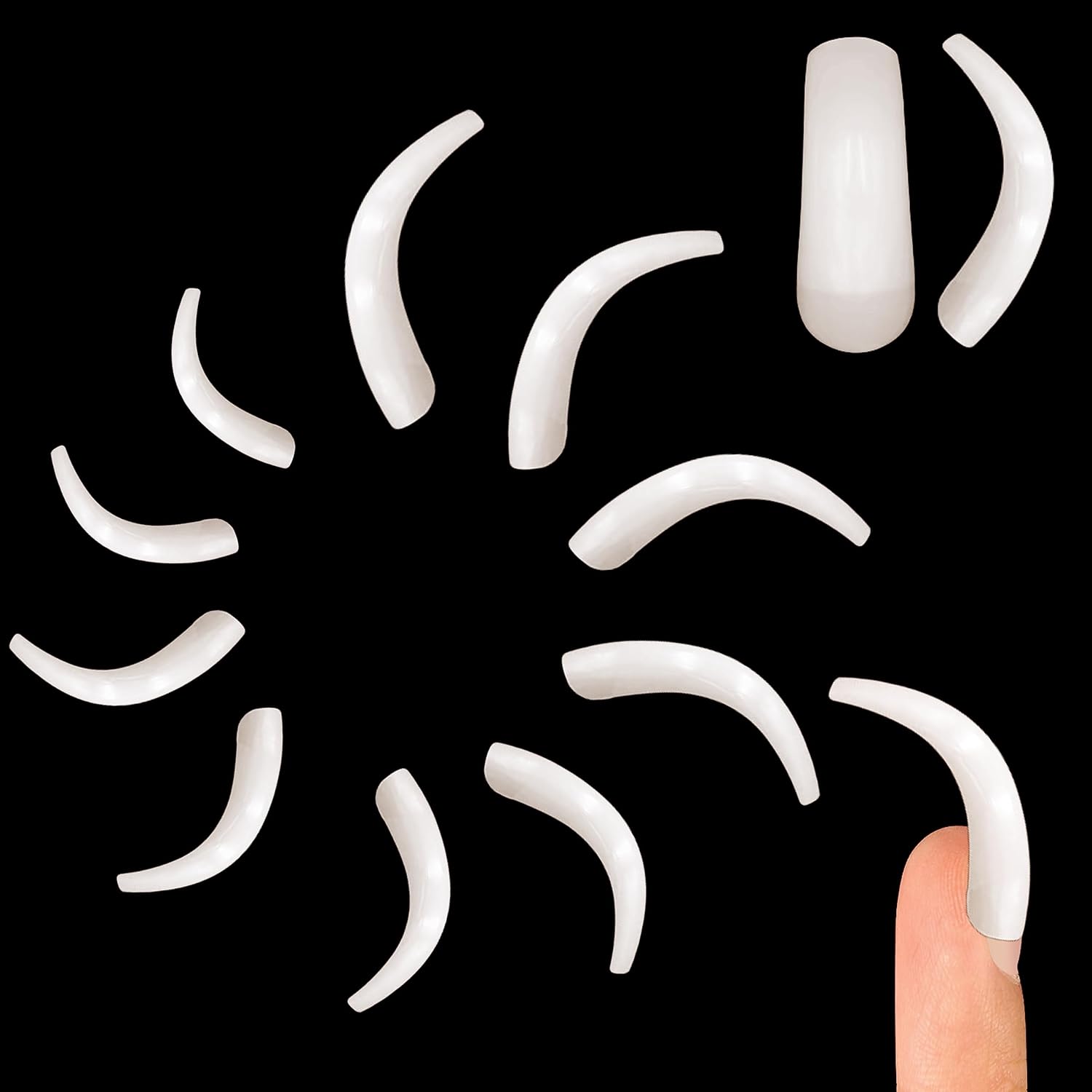 Amazon.com: NOVO OVO 500 pcs Hawk Curved Natural Color Extra Super ...