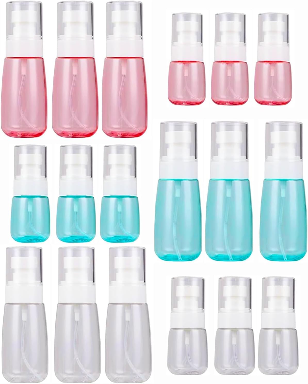 Amazon.com: SENENQU 18PCS Small Spray Bottle Travel Size 1oz & 2oz Fine ...