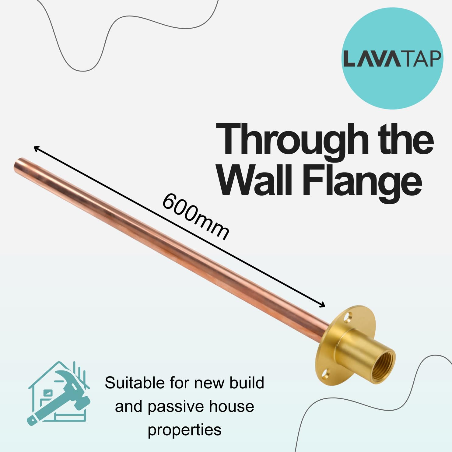 600mm Garden Tap Kit WRAS Approved Outside Tap Kit with Double Check ...