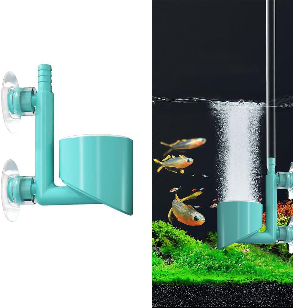 Qpets® Aquarium Air Stone Fish Tank Bubble Stone with Suction Cups ...