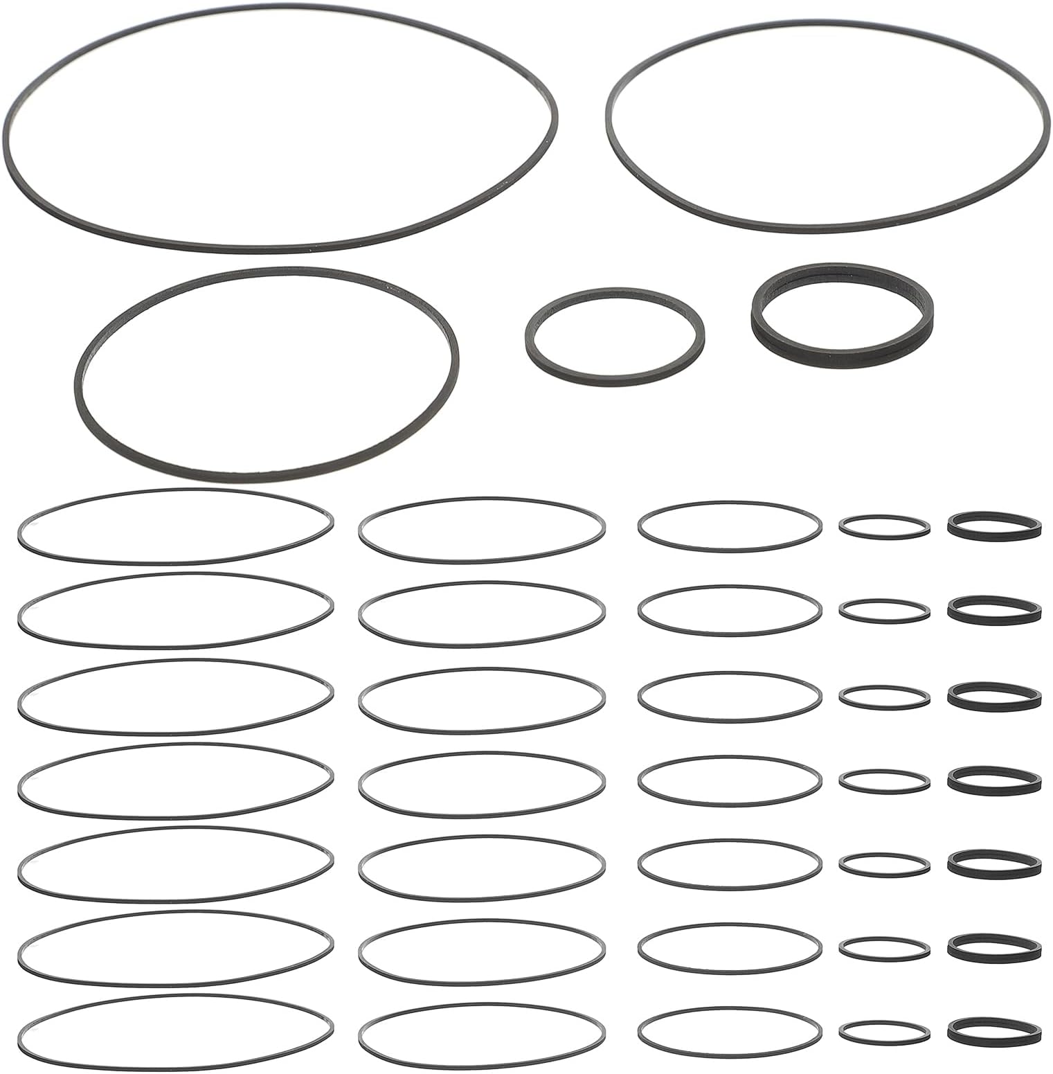 Amazon.com: 120 PCS Recorder Rubber Belts, 40-135 Mm Cassette Recorder ...