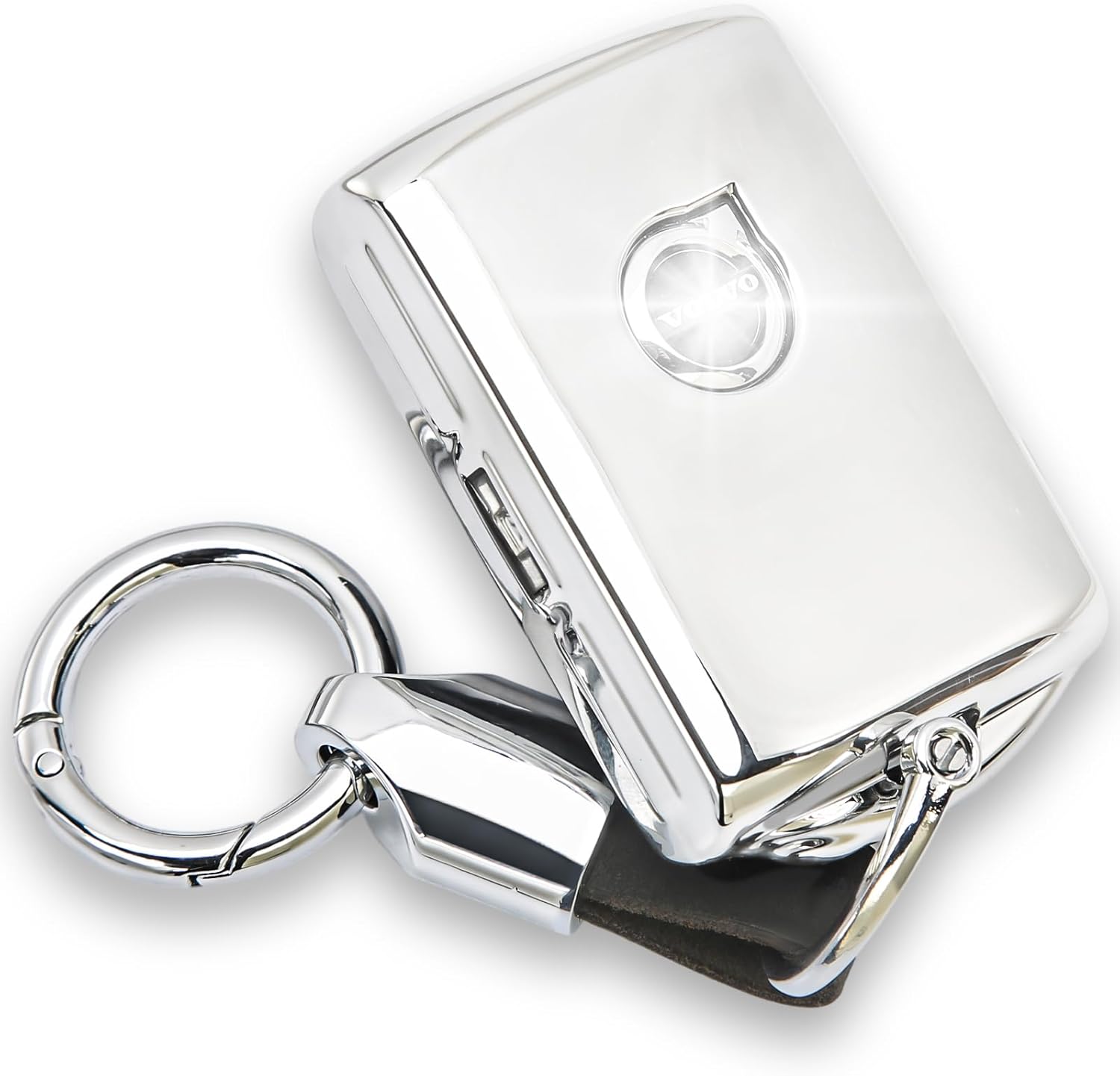 Amazon.com: wnilian keyshell keychain for volvo key fob cover case fits ...