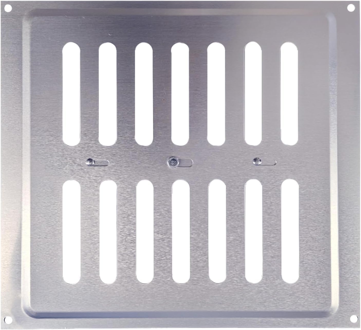 Open & Close Metal Air Vents 9” x 9” Hit & Miss Air Vents Satin Metal ...