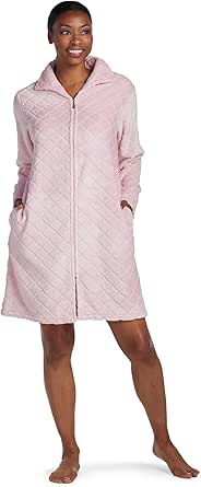 Amazon.com: Miss Elaine Robe - Women's Robe Short, Zip Front and Full ...