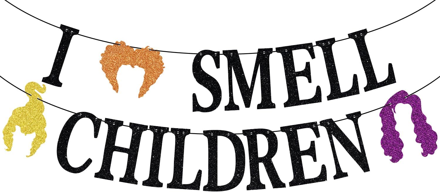 Amazon.com: I Smell Children Banner, I Smell A Child, Hocus Pocus Sign ...