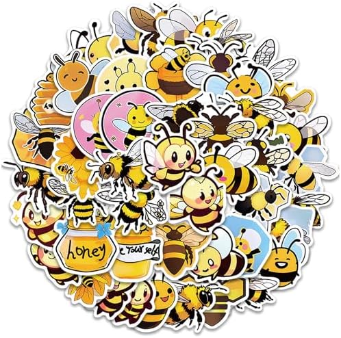 Amazon.com: Honey Bee Stickers | 110pcs Cute Cartoon Insect Aesthetic ...