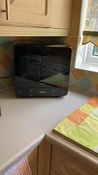 Hotpoint MWH1331B 13L 700W Touch Control Freestanding Curve Microwave ...