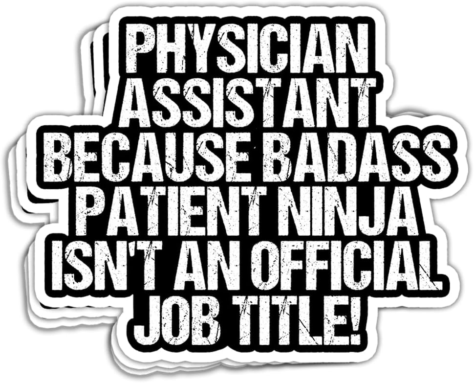 Amazon.com: JEFARIK (3 Pcs) Funny Physician Assistant Stickers Medical ...