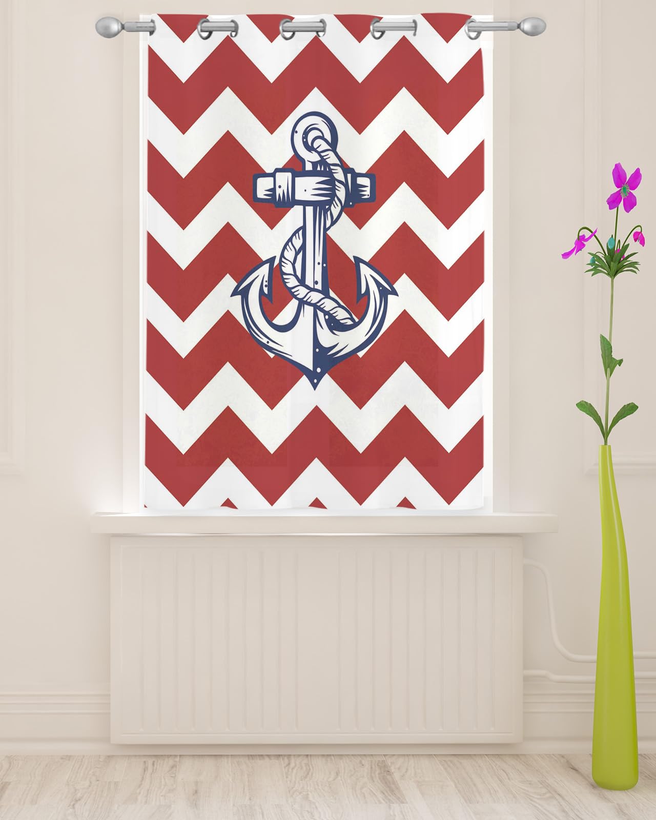 Blue And Red Chevron Pattern