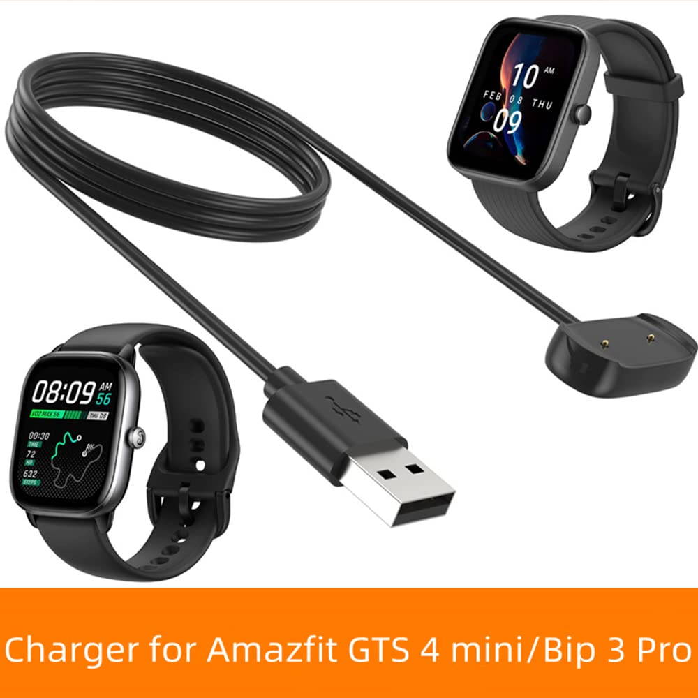 Cable de carga para Amazfit GTS 4 Mini, Bip 3, Bip 3 Pro Smartwatch ...
