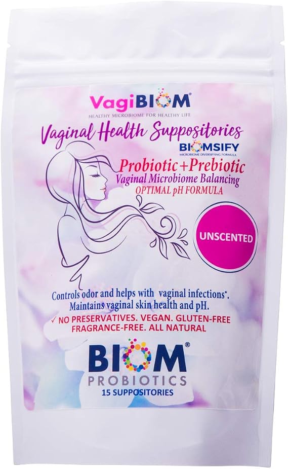 Amazon.com: Biom Vaginal Probiotic Suppository: Natural Vaginal pH and ...