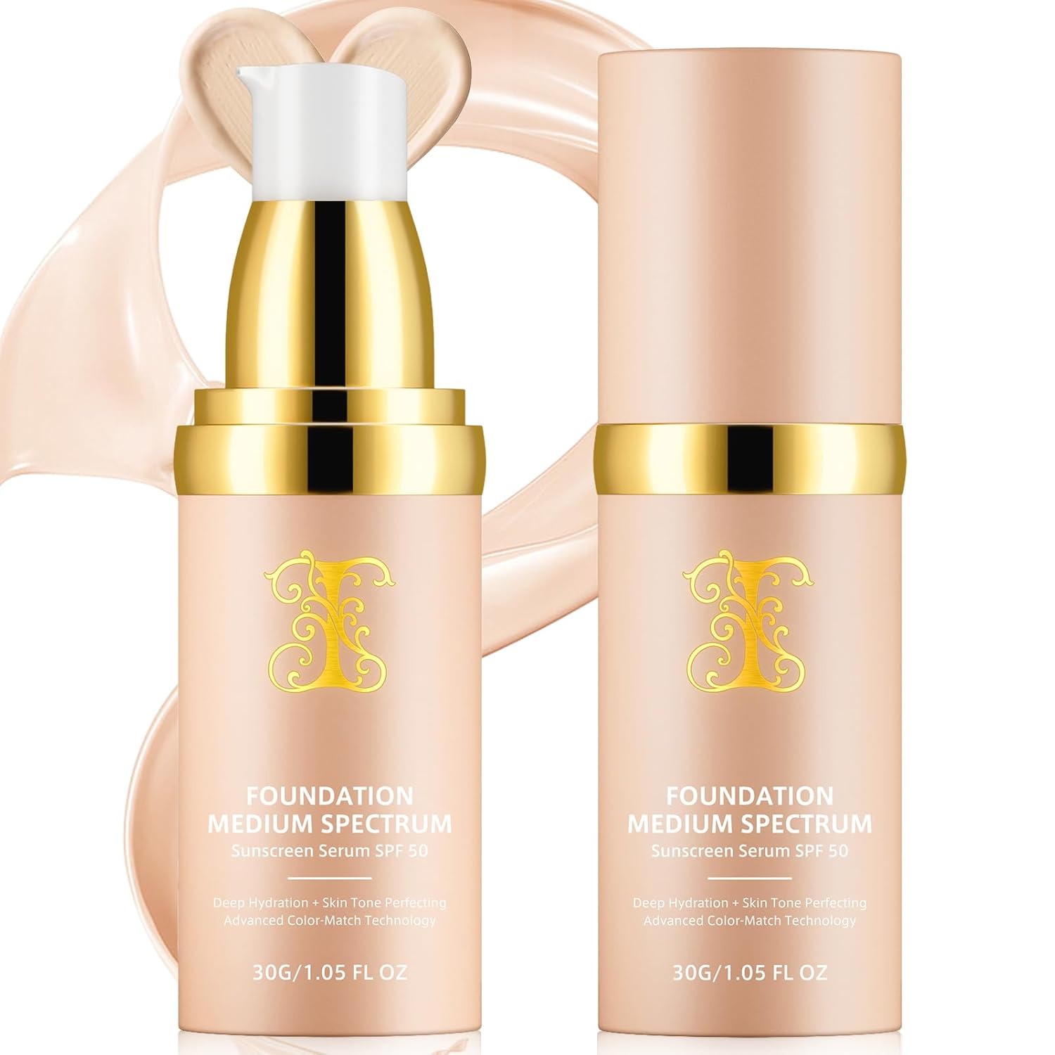 Amazon.com : Shuangjia 2 Pack Colour Changing Foundation, 4-in-1 Light ...