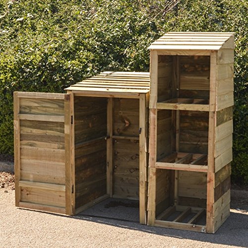 Signs & Numbers wheelie bin store + 3 tier recycle bin store | Garden ...