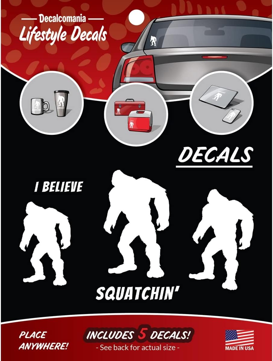 Amazon.com - Decalcomania Squatchin' Decals - Set of 3 I Believe ...