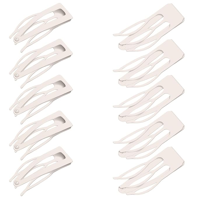 Amazon.com : Chinco 24 Pcs Double Grip Hair Clips Metal Snap Clips ...