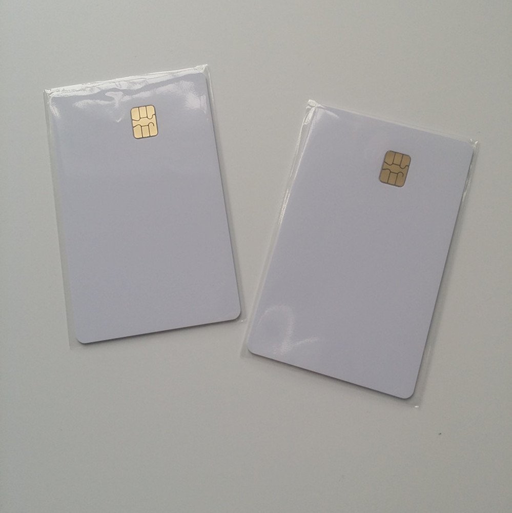 Buy Blank White Plastic Smart PVC Chip Card Sle4442 Contact IC Card ...