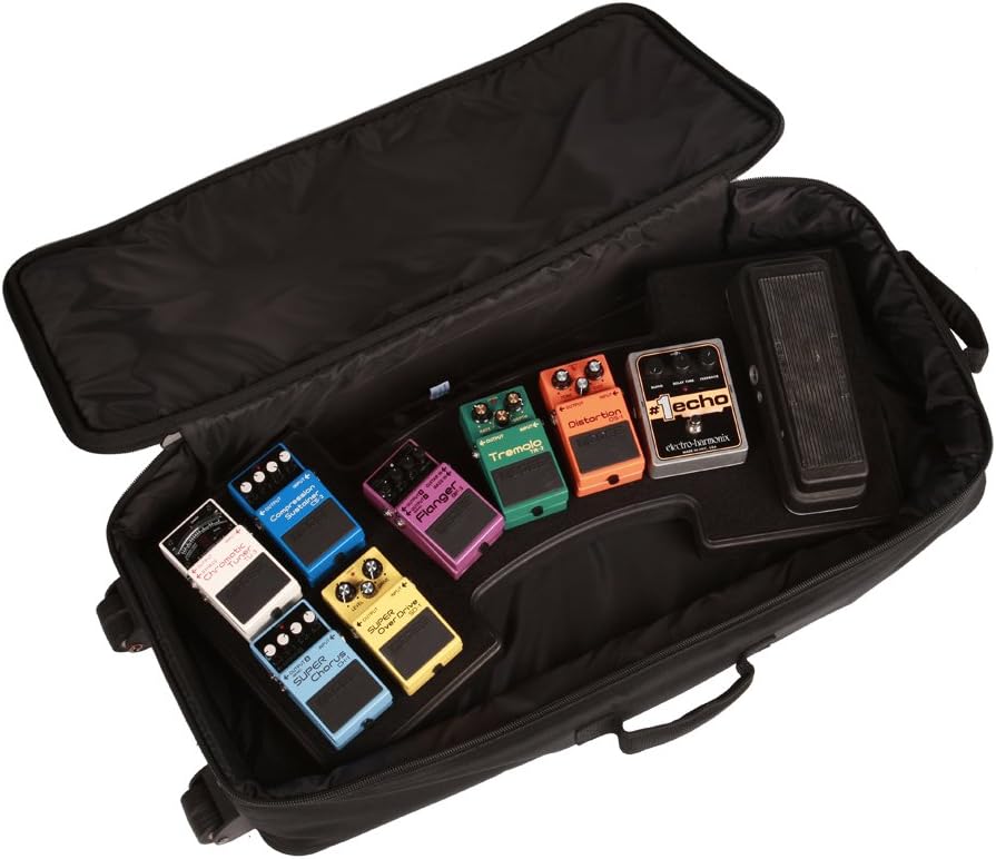 Gator Cases G-MEGA-BONE-W Large Curved Pedal Board with Rolling Nylon ...