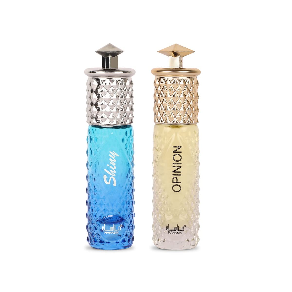 Manasik Set of 2 Alcohol Free Premium Attar, Shiny Blue & Opinion ...
