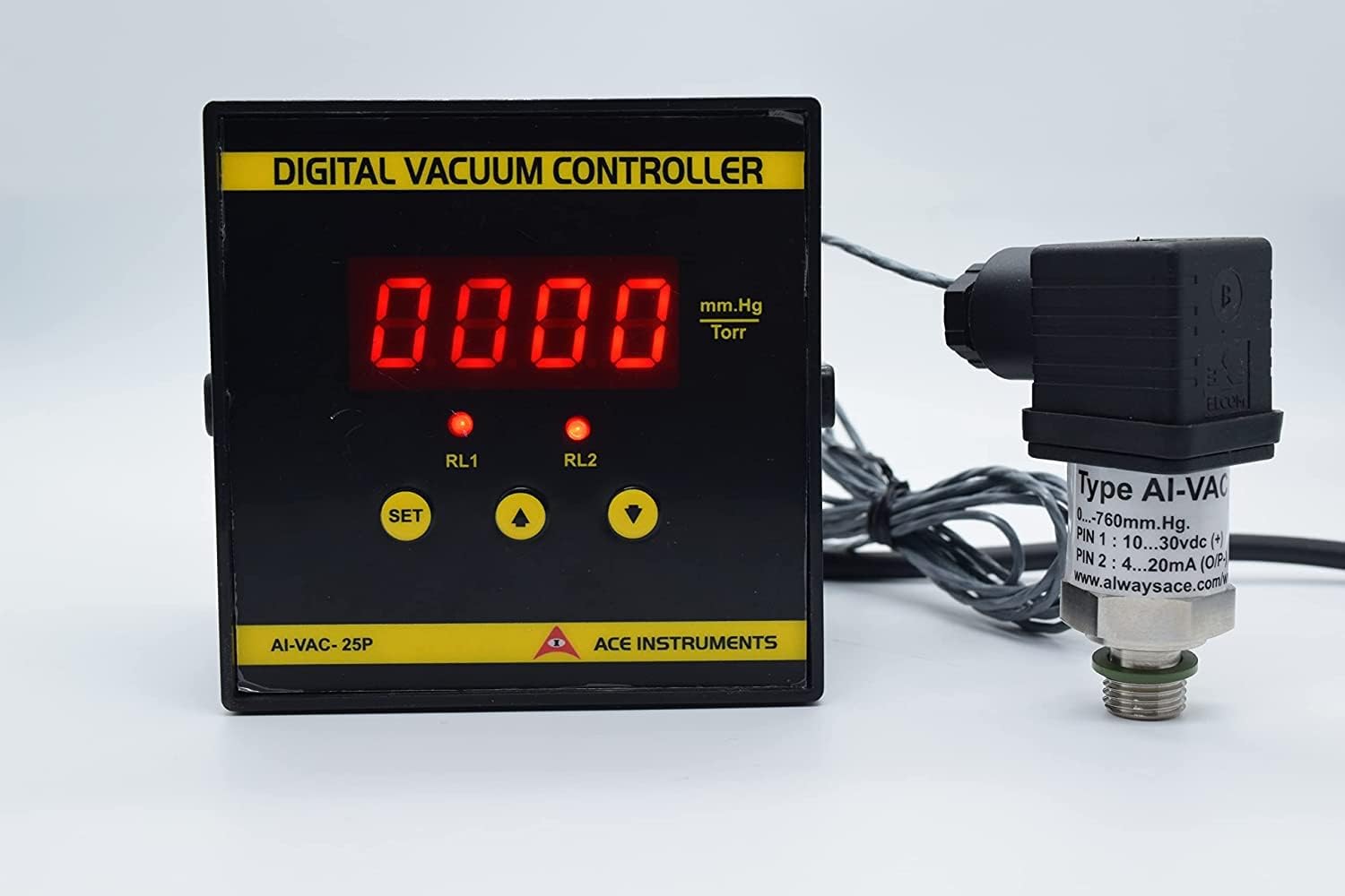 Amazon.com: Controlador de indicador de vacío digital de montaje en panel (rango: 760 a 0.000 in ...