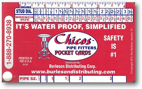 Amazon.com: CHICO'S PIPE FITTER'S POCKET CARDS : CHICOS: Health & Household