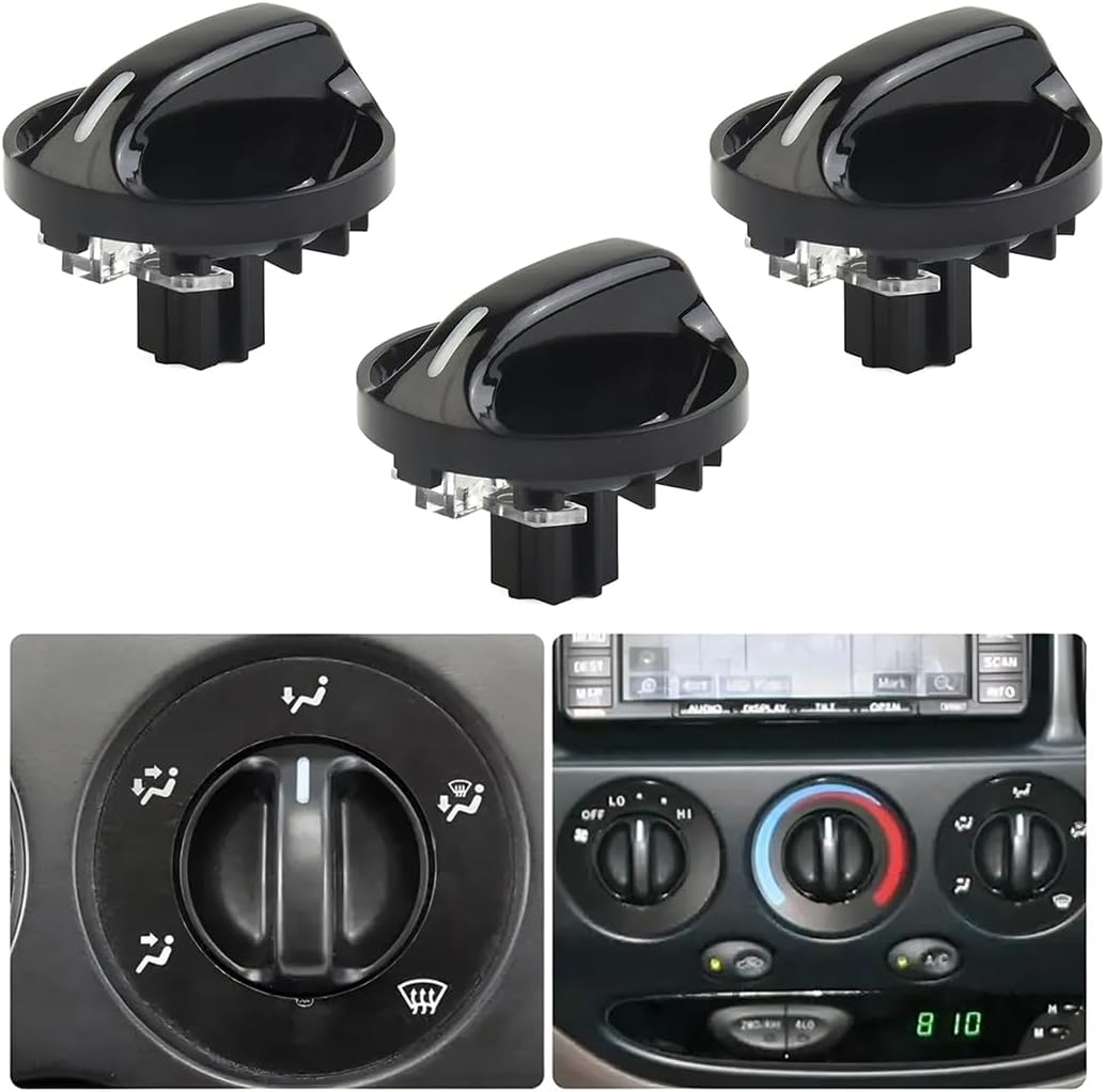 Amazon.com: 3Pcs AC Heater Blower Fan Control Knob Compatible with 2000 ...